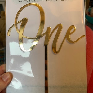 Calligraphy One First Birthday Cake Topper / Toddler Birthday Cake ...