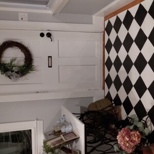 FLOORCLOTH Buttons Hand Painted Canvas Rug COUNTRY PRIMITIVE 6'x8' - Etsy