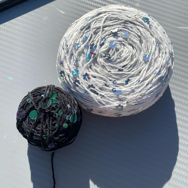 Sequin Luxury Cotton, Yarn Luxury Cotton Yarn Sparkly, Shiny DIY ...