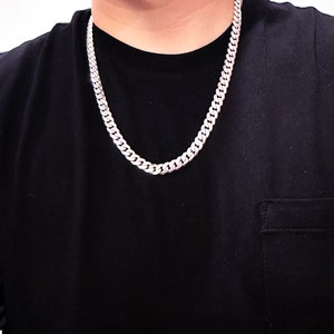 9mm 999 Pure Solid Silver Hand Made Cuban Link Chain 24in - Etsy