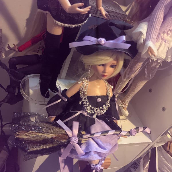 3 Colors 1/4 MSD Bjd Doll Clothes, Witch/wizard Suit( Hat+dress Set) - Etsy
