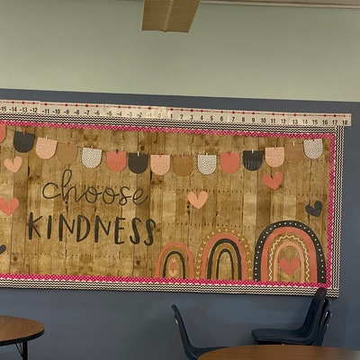 Kindness Matters Boho Themed Bulletin Board Kit - Etsy