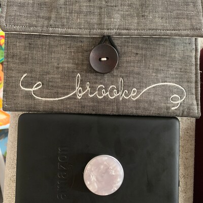 Monogrammed Grey Linen Kindle Case, Personalized Kindle Paperwhite ...