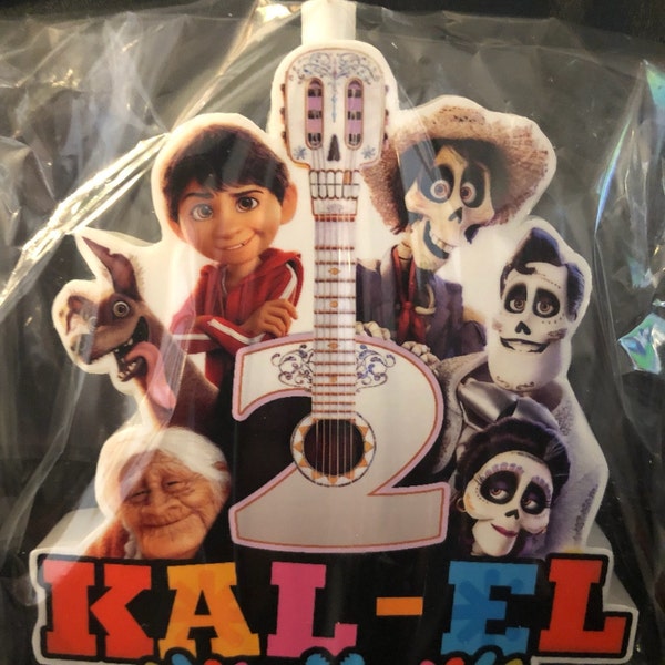 Disney COCO Cake Candle, Personalized Birthday Candle, Cake Topper ...