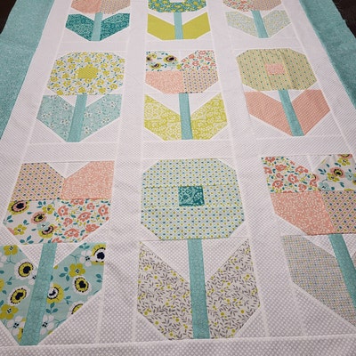 Flower Power Quilt Pattern PDF Instant Download Modern Patchwork ...