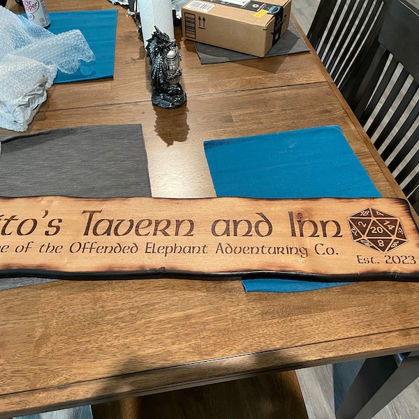 Dungeons and Dragons Wall Sign - Personalized Dnd Tavern Sign - Roll ...