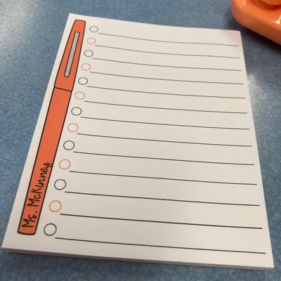 Teacher Notepad, Gift for Teacher, Grade Level Notepad, Grade Level ...