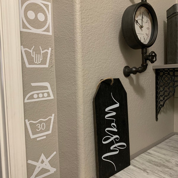 Laundry Tags Wall Decals, Set of 5 Laundry Tag Stickers, Choose 5 ...