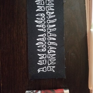 Bat Back Patch Screen Print on Duck Canvas | Etsy