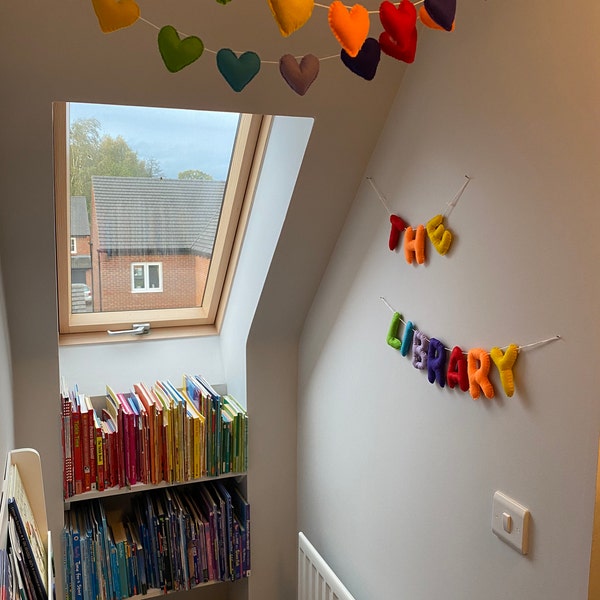Rainbow Reading Corner Banner, Story Corner Sign, Reading Nook Bunting ...
