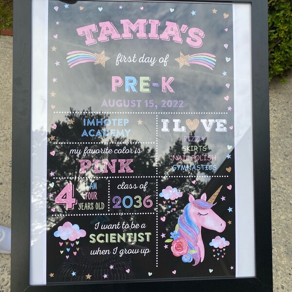 First Day of Pre-k Sign INSTANT DOWNLOAD PRINTABLE First Day of School ...