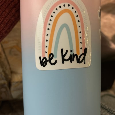 Be Kind Rainbow Sticker Water Bottle & Laptop Sticker - Etsy