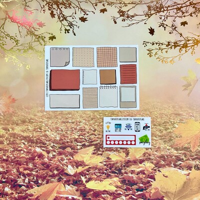 12 Red & Pink Sticky Note Planner Stickers, Notepad Planner Sticker ...