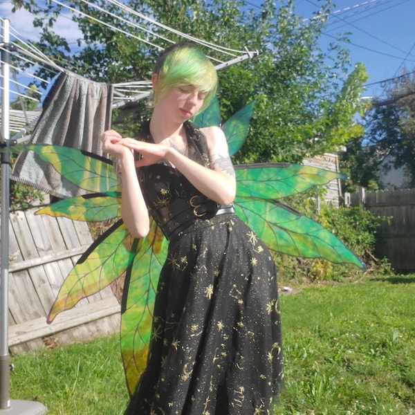 Transparent Realistic Wings With Black Outline for Elf Costume for ...