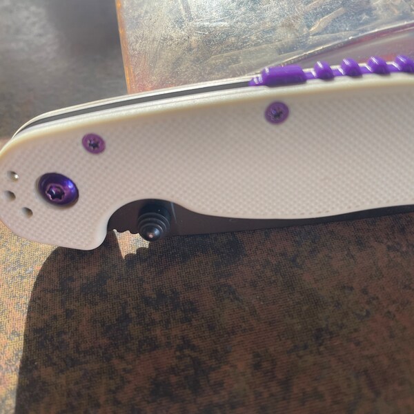 Translucent Purple Screws for Ontario Rat 2 Knife Pivot Scale Pocket ...