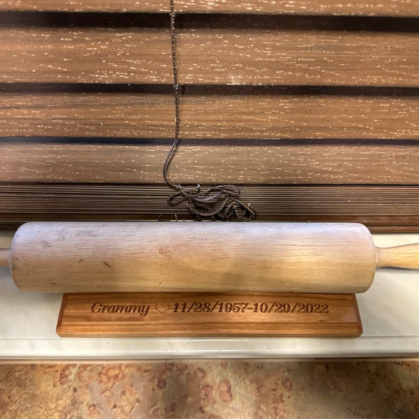 Personalized Rolling Pin Holder, Rolling Pin Cradle, Rolling Pin Rest ...