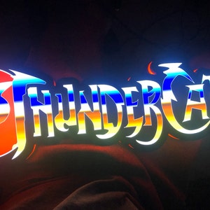 Vintage Thundercats Logo LED Sign 3D Printed, USB Powered & Full ...