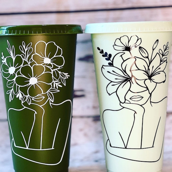 Boho Set 24 Oz Reusable Cups Set of 5 - Etsy
