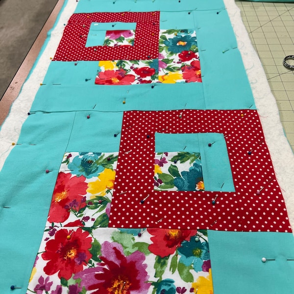 Pattern for Square Shadow Quilted Table Runner, Digital Download ...