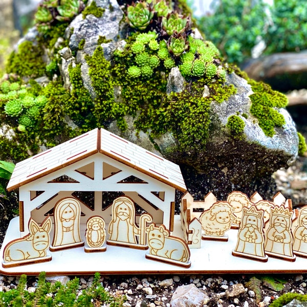 Belén - Regalo de Navidad - Archivos de corte láser - SVG+DXF+PDF+Ai ...