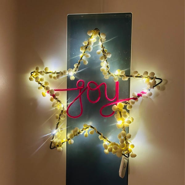 Festive Star Light | Handmade Christmas Decoration | Hanging Light-up ...