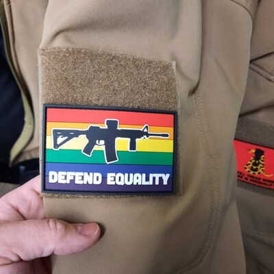 AR-15 Defend Equality LGBTQ Gay Pride Flag and Rifle PVC Patch With ...