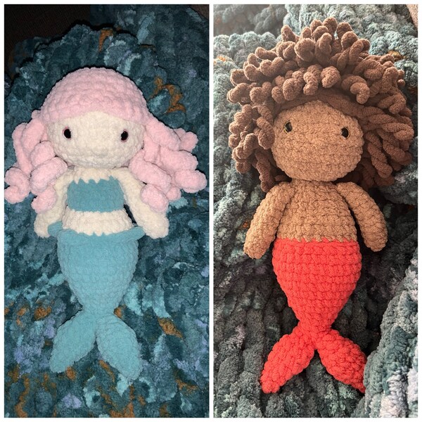 The Mini Merbabies Amigurumi Pattern, Crochet Mini Merbaby Plushie ...