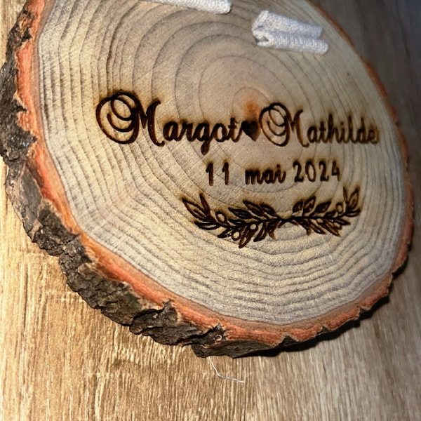 Tree Stump Wedding Ring Box, Tree Stump Ring Bearer Box, Double ...