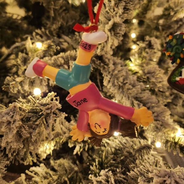 Personalized Kid Love Tumbling Cartwheel Girl Personalized Ornament ...