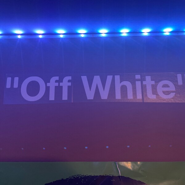 Off White Style Custom Text Vinyl Decal | Window Personalized JDM ...