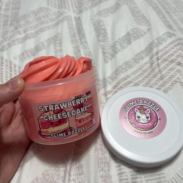 Strawberry Cheesecake DIY Floam Slime - Buttery Floam Slime Set With ...