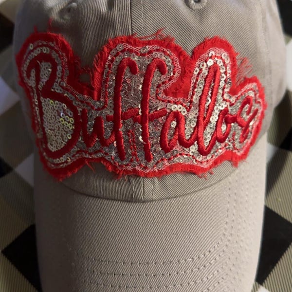 Sequin Applique Script Team or School Hat (0015) - Etsy