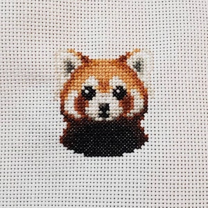 Red Panda Bundle Cross Stitch Pattern PDF Red Panda Smiling Red Panda ...
