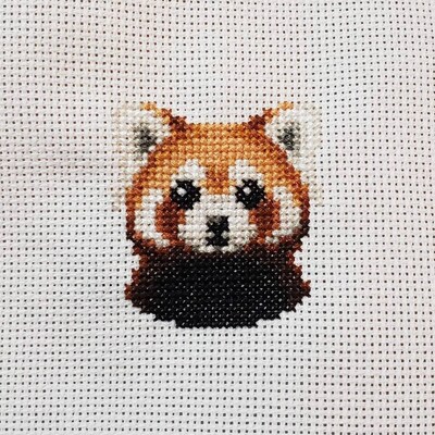 Red Panda Bundle Cross Stitch Pattern PDF Red Panda Smiling Red Panda ...