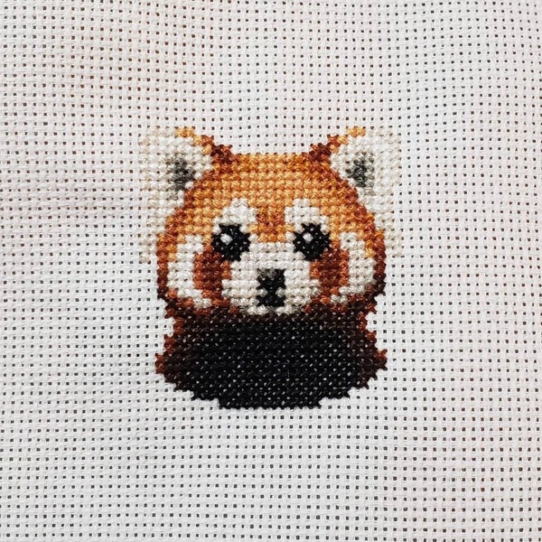 Red Panda Bundle Cross Stitch Pattern PDF - Red Panda + Smiling Red ...