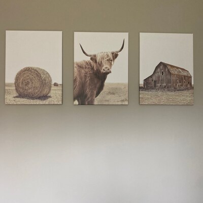 Farmhouse Art Rustic Print Set of 3 Wall Art Farm House Decor Neutral ...