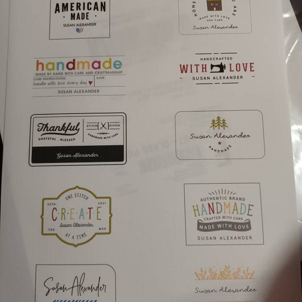 Personalized Labels- Sampler Pack 2 - Etsy