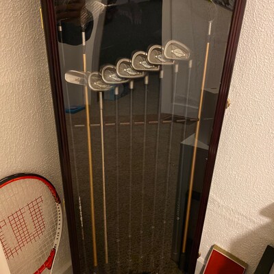 Large Golf Clubs Display Case Cabinet Rack Holder driver, Iron, Putter ...