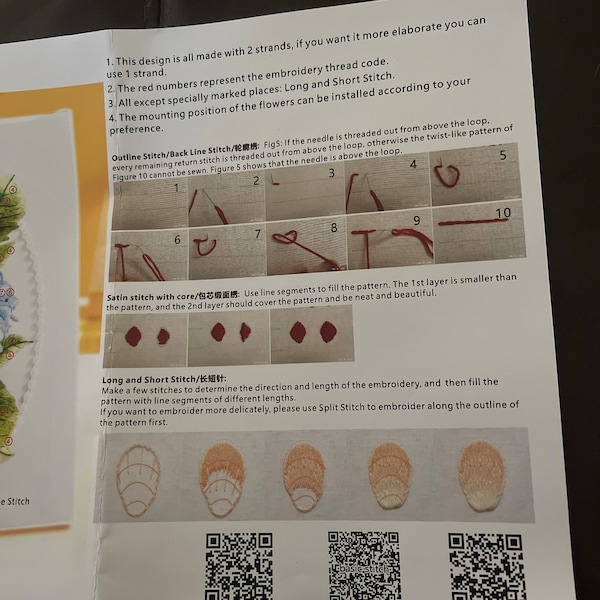 Human Organs and Flowers Embroidery Kit for Beginners, Lung/brain ...