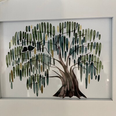 Real Wedding Tree Guest Book Original Painting Wedding Guest Book ...