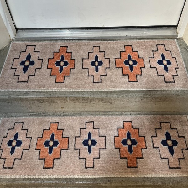 Kilim Design Rug, Geometric Pattern Rug, Modern Rugs, Stair Treads Rug ...