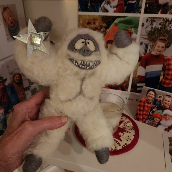 Christmas Tree Topper Abominable Snowman Vintage Christmas Ornament ...