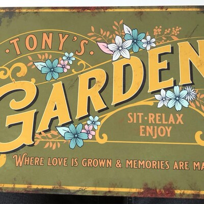 Personalised Garden Sign Metal Outdoor Wall Door Fence Decor Accessory ...