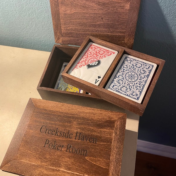 Double Deck Playing Card Box - Etsy