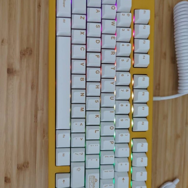 Tulip Bear Keycap Set Mda Profile Keycap Set Cute Bear And Glower Themed Keycaps English Font
