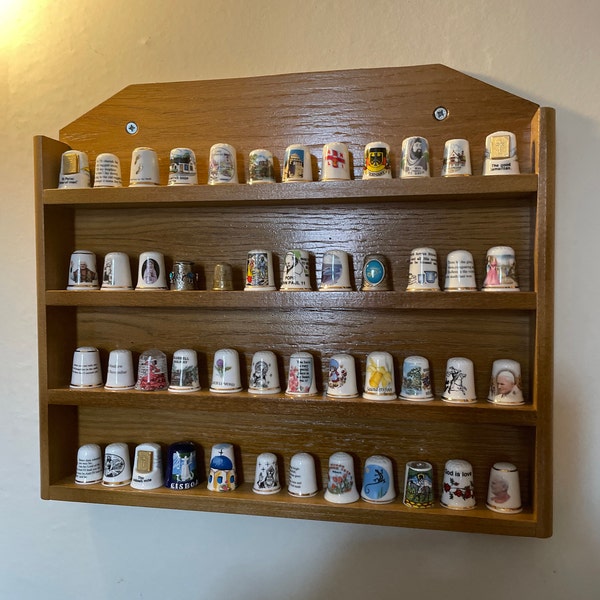 48pc Wooden Thimble Display Rack ( Mahogany Finish ) - Etsy UK