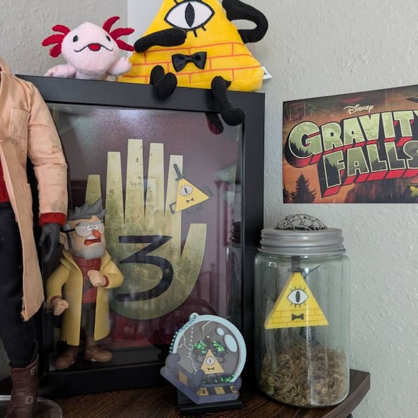 Bill Cipher Gravity Falls Liquid Shaker Charm - Acrylic ...