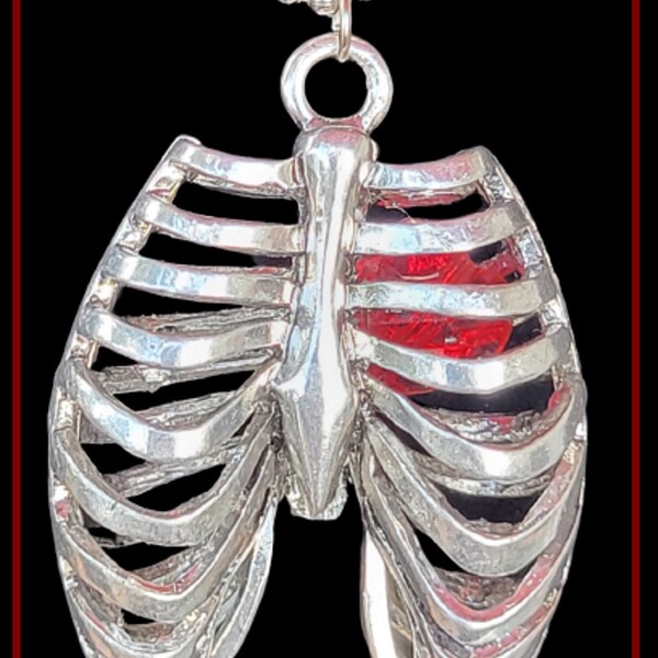 BULK 3 Rib Cage Pendant Antique Silver Tone MD1 - Etsy