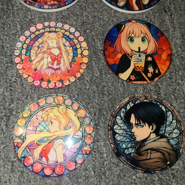 Fruit of the Devil Pirates - Anime Coasters - Stained Glass Coaster Set ...