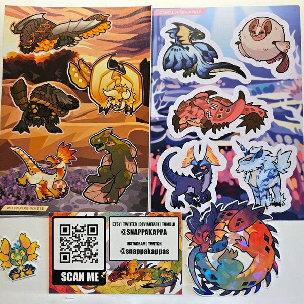 MONSTER HUNTER: World Biome Sticker Sheets - Etsy